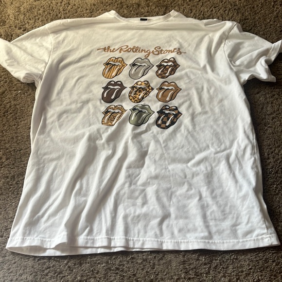 the Rolling Stones | Tops | White Rolling Stone Shirt | Poshmark